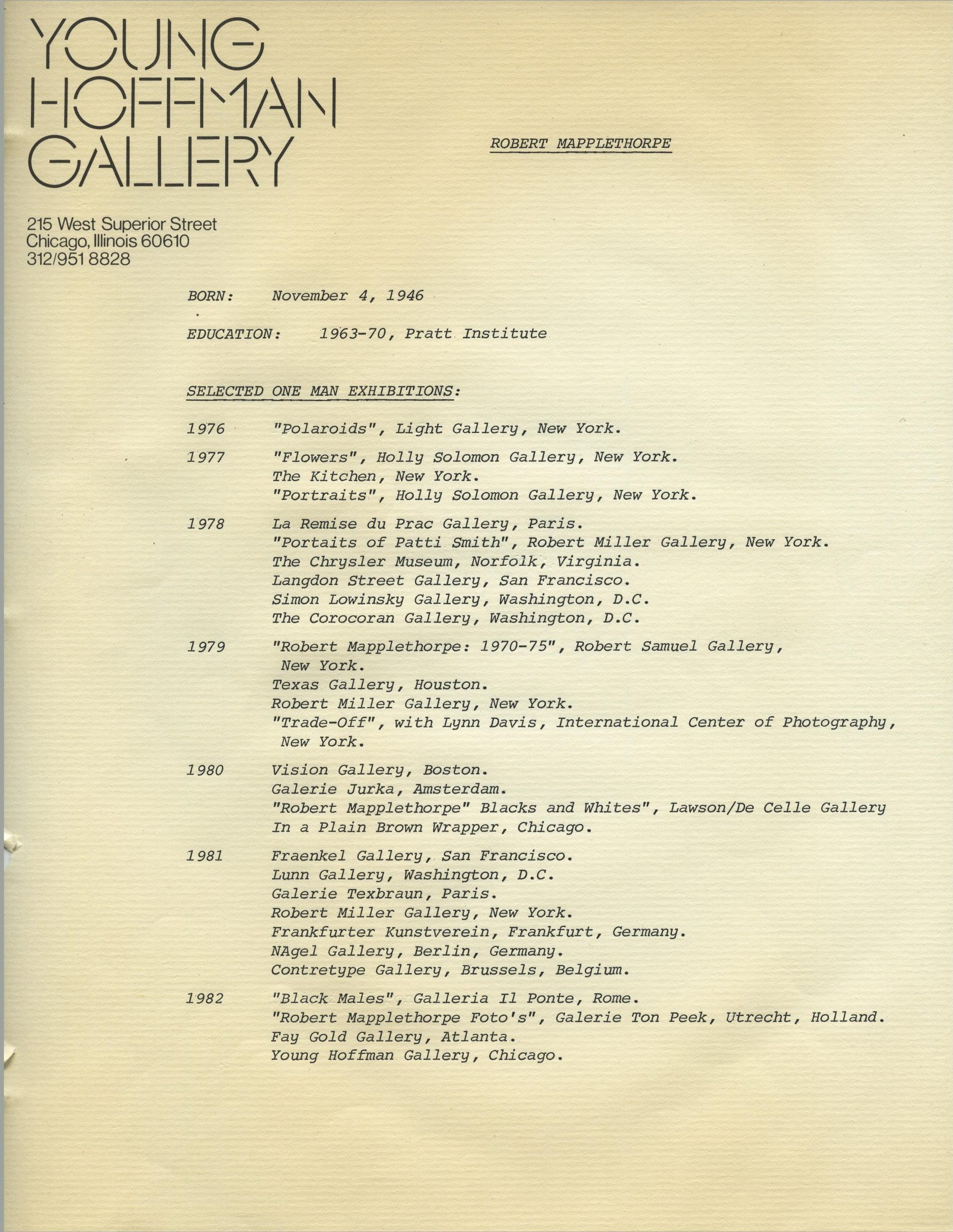 Rhona Hoffman Gallery – CAGP